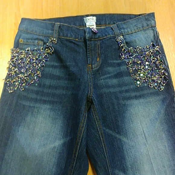 Cache | Jeans | Cache Beaded Sequined Flared Jeans | Poshmark